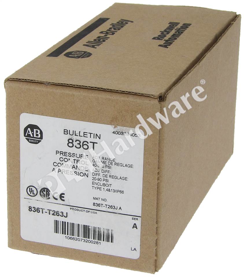 PLC Hardware - Allen Bradley 836T-T263J Series A, Surplus Open Pre-owned