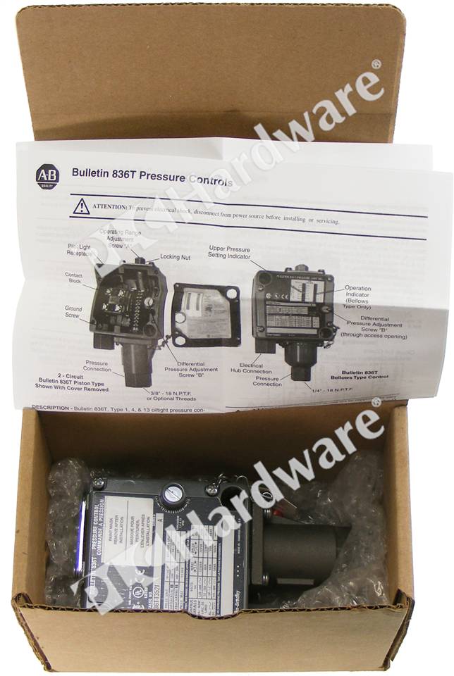 PLC Hardware - Allen Bradley 836T-T352J Series A, Surplus Open Pre-owned
