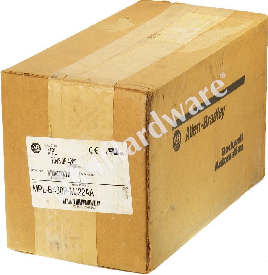PLC Hardware: Allen-Bradley MPL-B430P-MJ22AA Servo Motor, 460V, 5000RPM