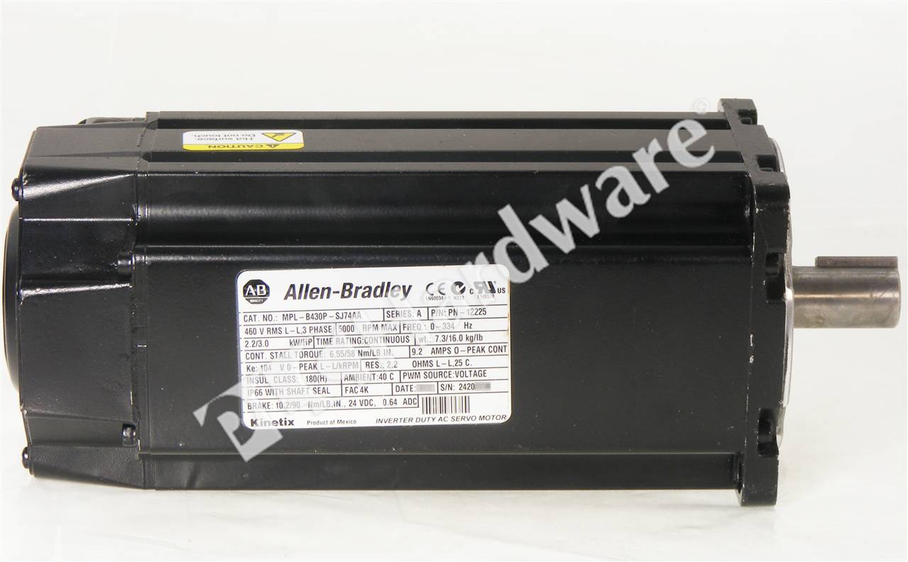 PLC Hardware - Allen Bradley MPL-B430P-SJ74AA Series A, Used PLCH Packaging