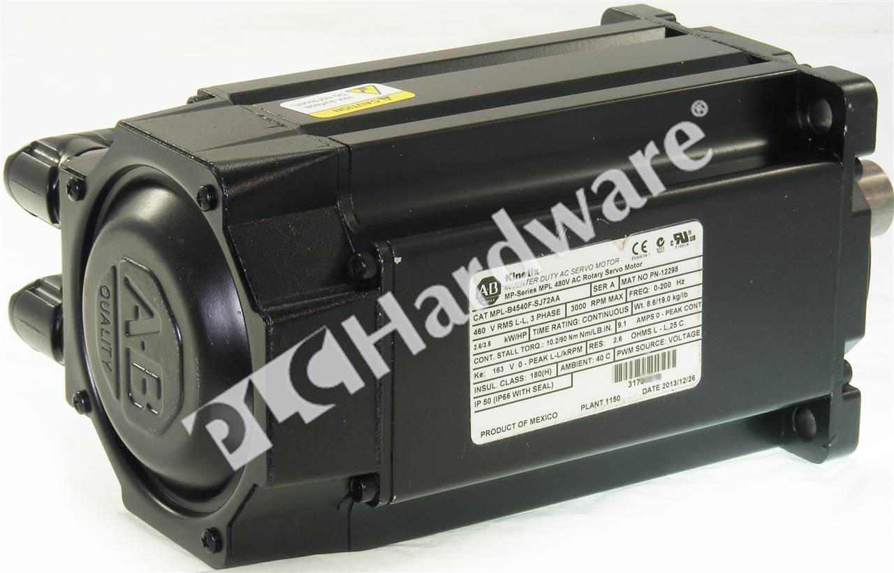 PLC Hardware - Allen Bradley MPL-B4540F-SJ72AA Series A, Used in a PLCH ...