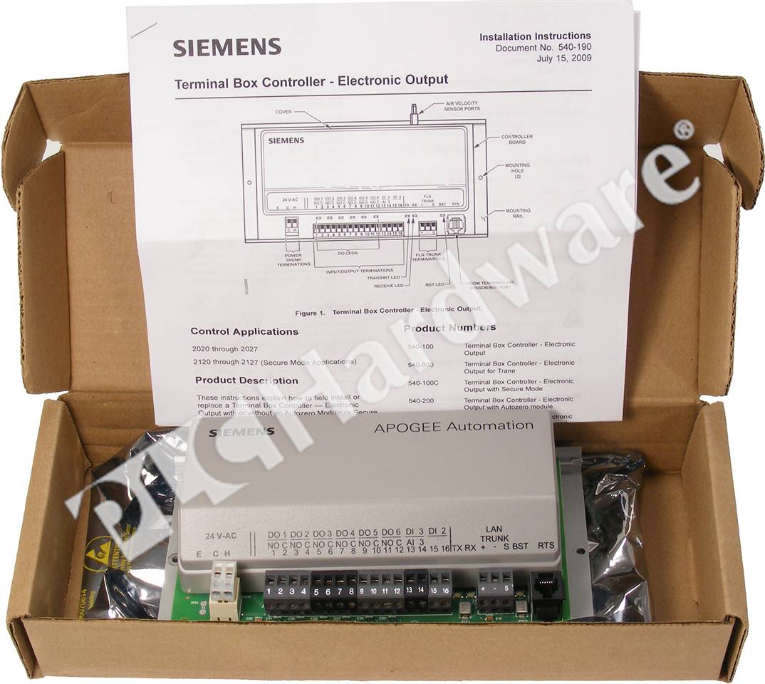 PLC Hardware: Siemens 540-100 Terminal Box Controller with Electronic ...