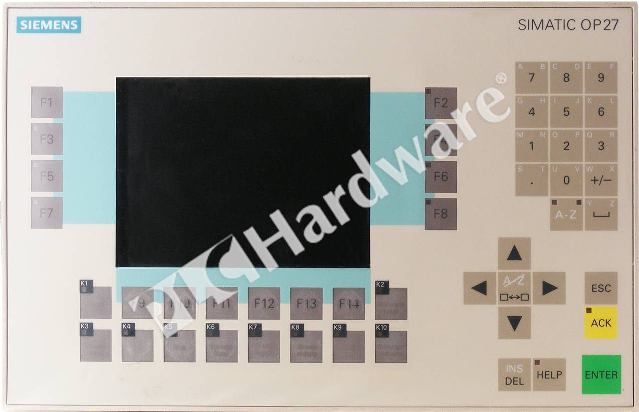 PLC Hardware: Siemens 6AV3627-1JK00-0AX0 SIMATIC OP27M Operator Panel, Mono