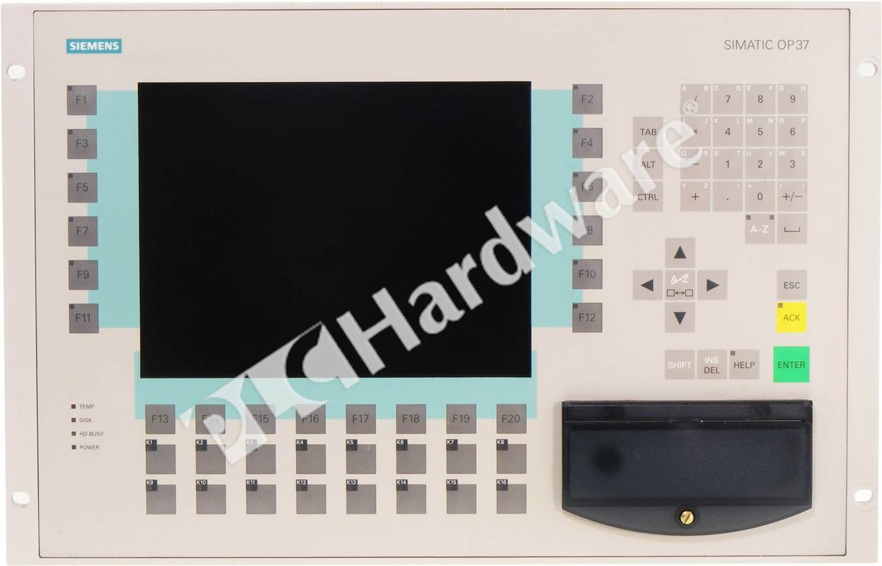 PLC Hardware: Siemens 6AV3637-1ML00-0BX0 SIMATIC OP37 Operator Panel 10-in