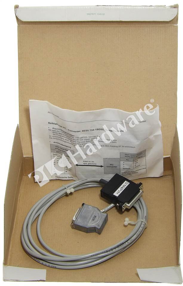 Siemens Simatic Plc S5 Tty Programming Cable 6es5734-1bd20 6ES5 734 ...