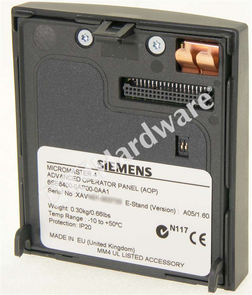 PLC Hardware: Siemens 6SE6400-0AP00-0AA1 MICROMASTER 4 Advanced ...