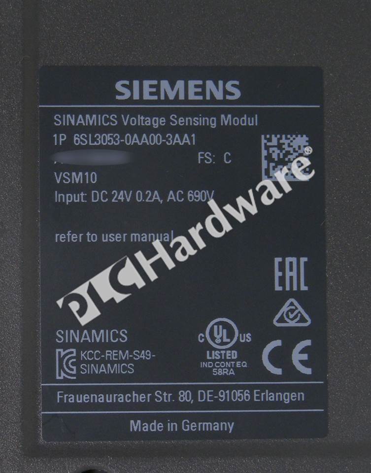 PLC Hardware: Siemens 6SL3053-0AA00-3AA1 SINAMICS VSM10 Voltage Sensing ...
