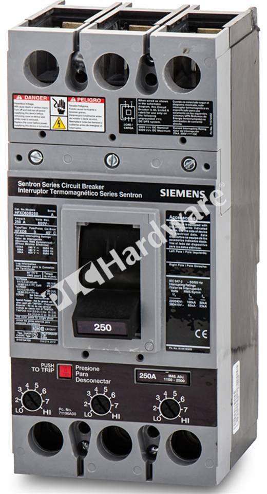 PLC Hardware - Siemens HFXD63B250, Used PLCH Packaging