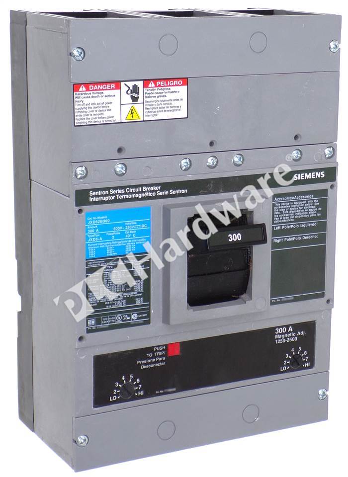 PLC Hardware: Siemens JXD62B300 Molded Case Circuit Breaker, JXD6-A, 2 ...